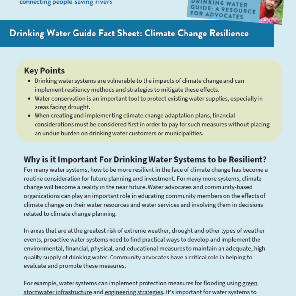 Drinking Water Guide Fact Sheets – River Network