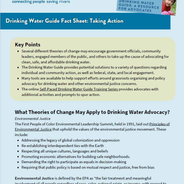 Drinking Water Guide Fact Sheets – River Network